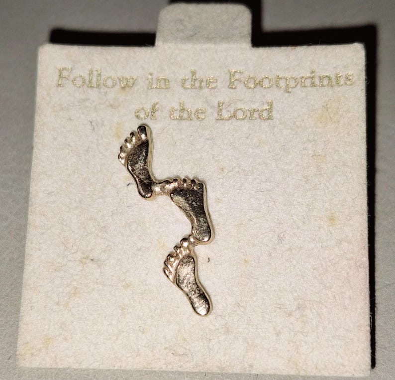 Vintage Gold Footprints Pin, Gold Hat Pin, Personalized Brooch ...