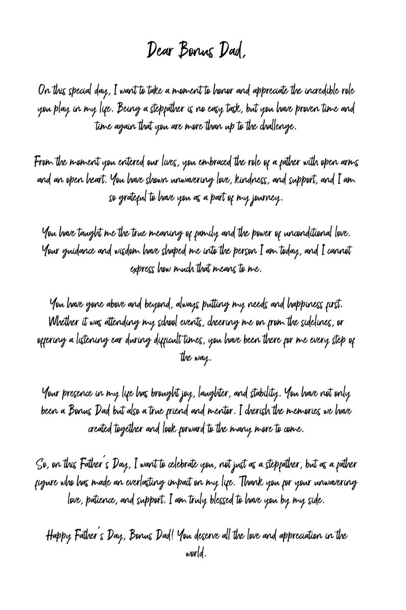 Happy Father's Day Bonus Dad Digital Download Card - Etsy