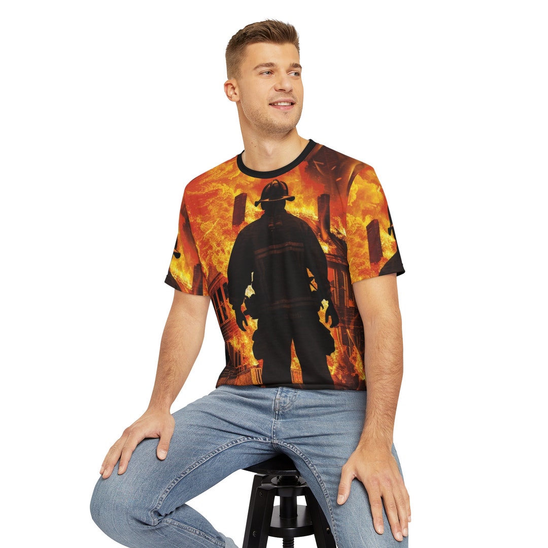 Fireman First Responder Shirt Hero Men's Firefighter Shirt, Fireman ...