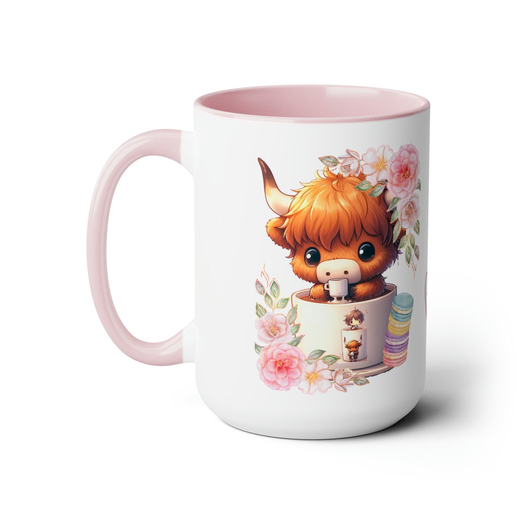 Personalized Customized Highland Cow Two-tone Coffee Mugs, 15oz - Etsy