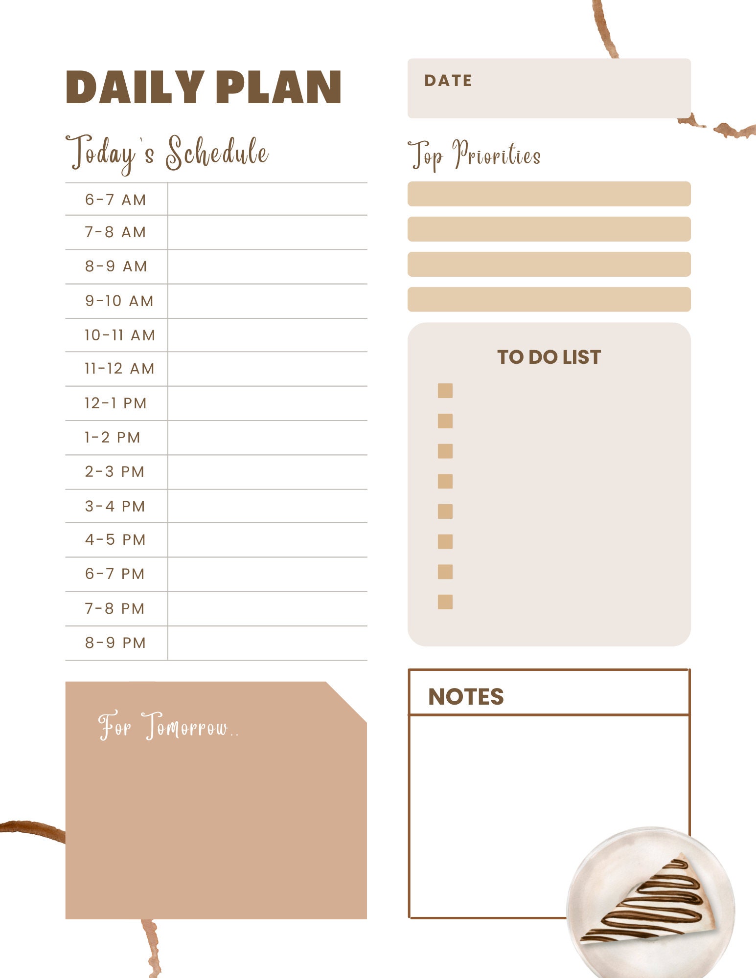 8.5 X 11 | Tracking Favorite Coffees | Daily, Weekly & Monthly Planner ...