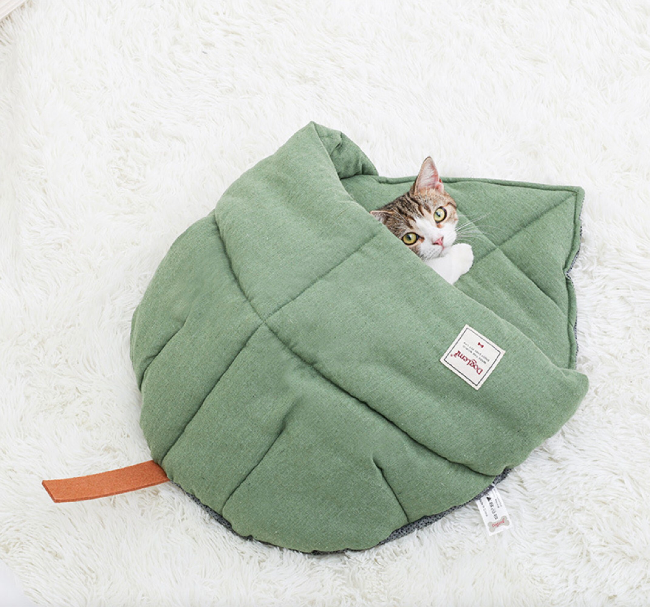 Cute Cat Sleeping Bed Cat Sleep Bag Linen Fabric Cat Bed - Etsy