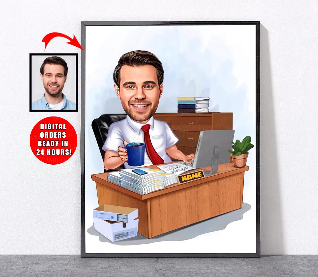 Cartoon Principal Portrait, Principal Gift, Personalized Principal ...