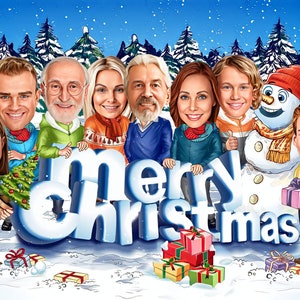 Personalized Holiday Card for Business Group Coworkers Team Office ...