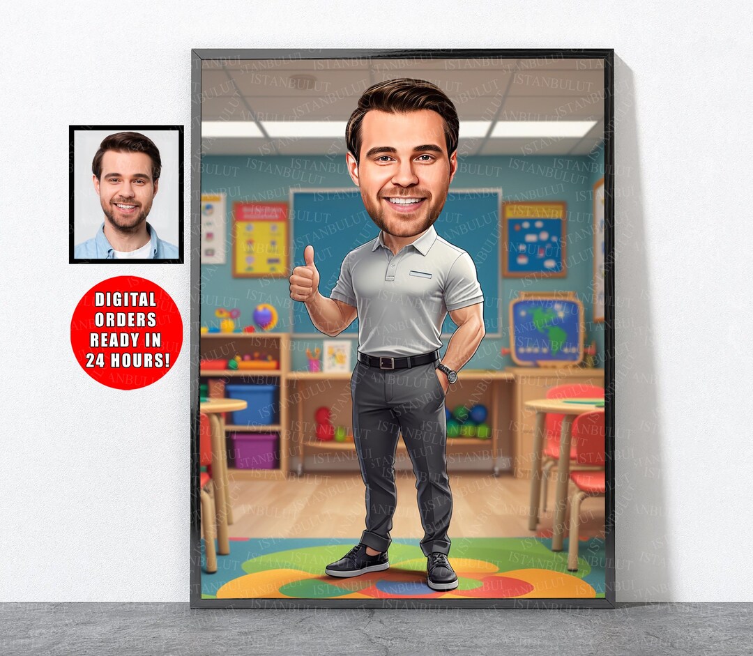 Cartoon Aba Therapist Portrait From Photo - Etsy
