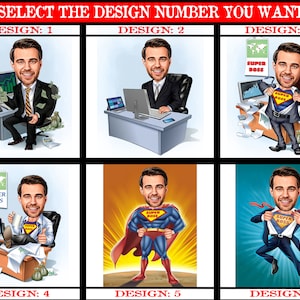 Funny Super Boss Portrait, Bosses Day Gifts, Personalized Boss Portrait ...