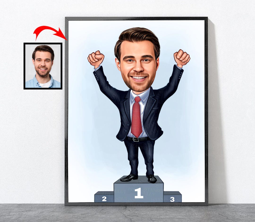 Unique Super Boss Portrait, Boss' Day Gifts, Personalised Boss Portrait ...