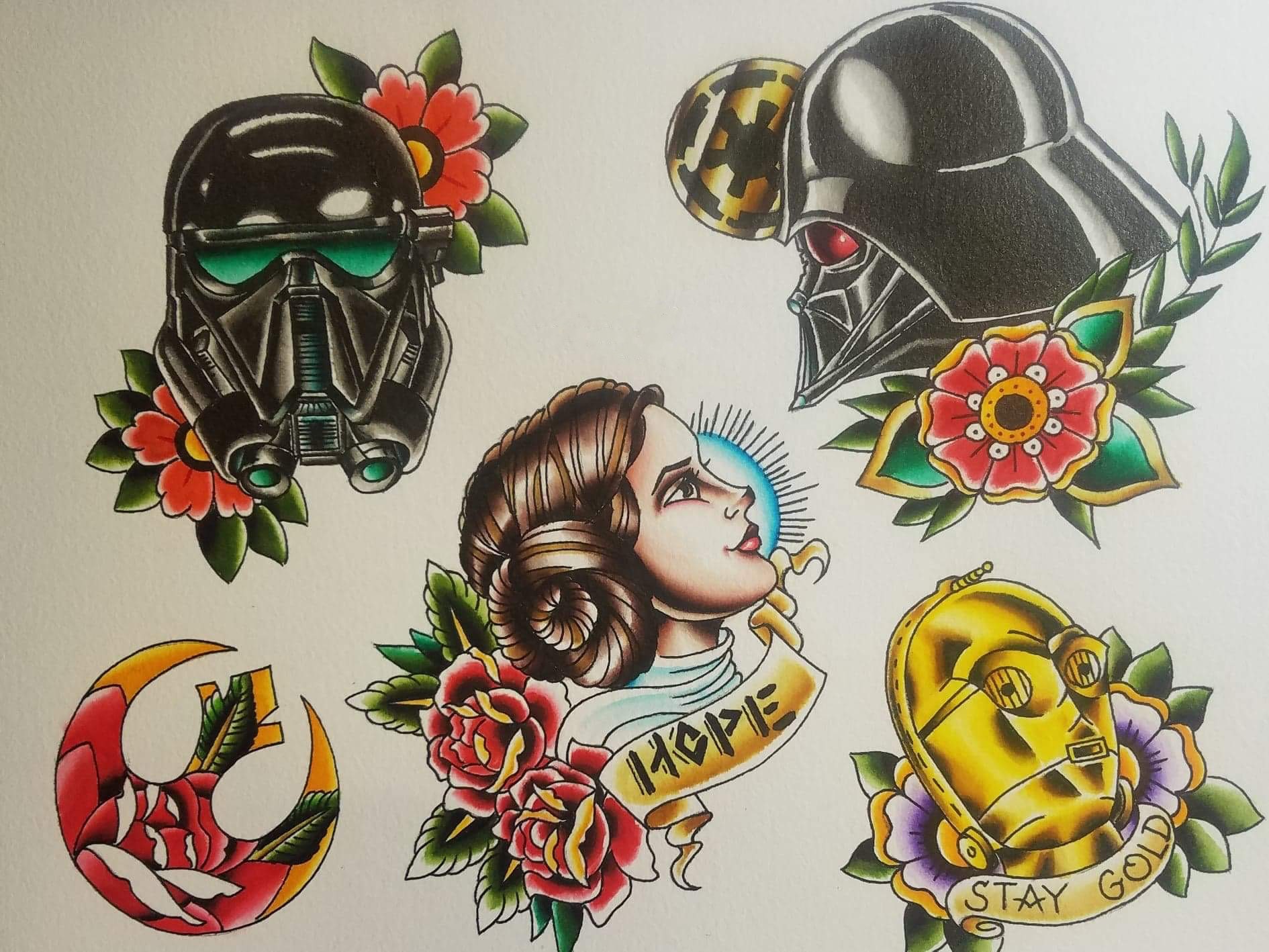 Star Wars Tattoo Flash - Etsy