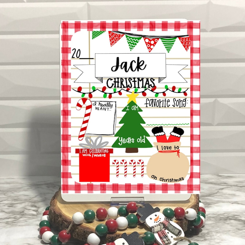 Christmas Dry Erase Board - Etsy