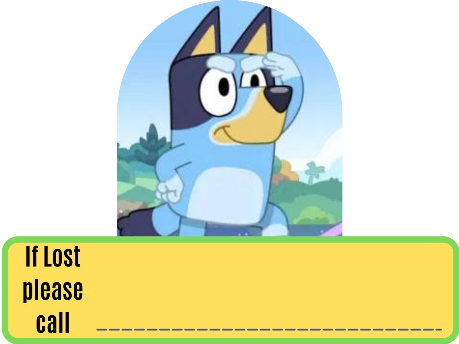 Bluey Dog Child Toddler Safety Temporary Tattoo Design Family - Etsy