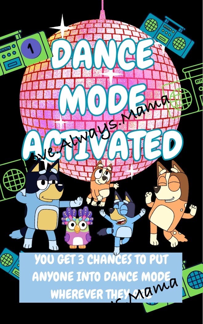 Bluey Dog Chattermax Dance Mode Cards Child Toddler Fun Games - Etsy