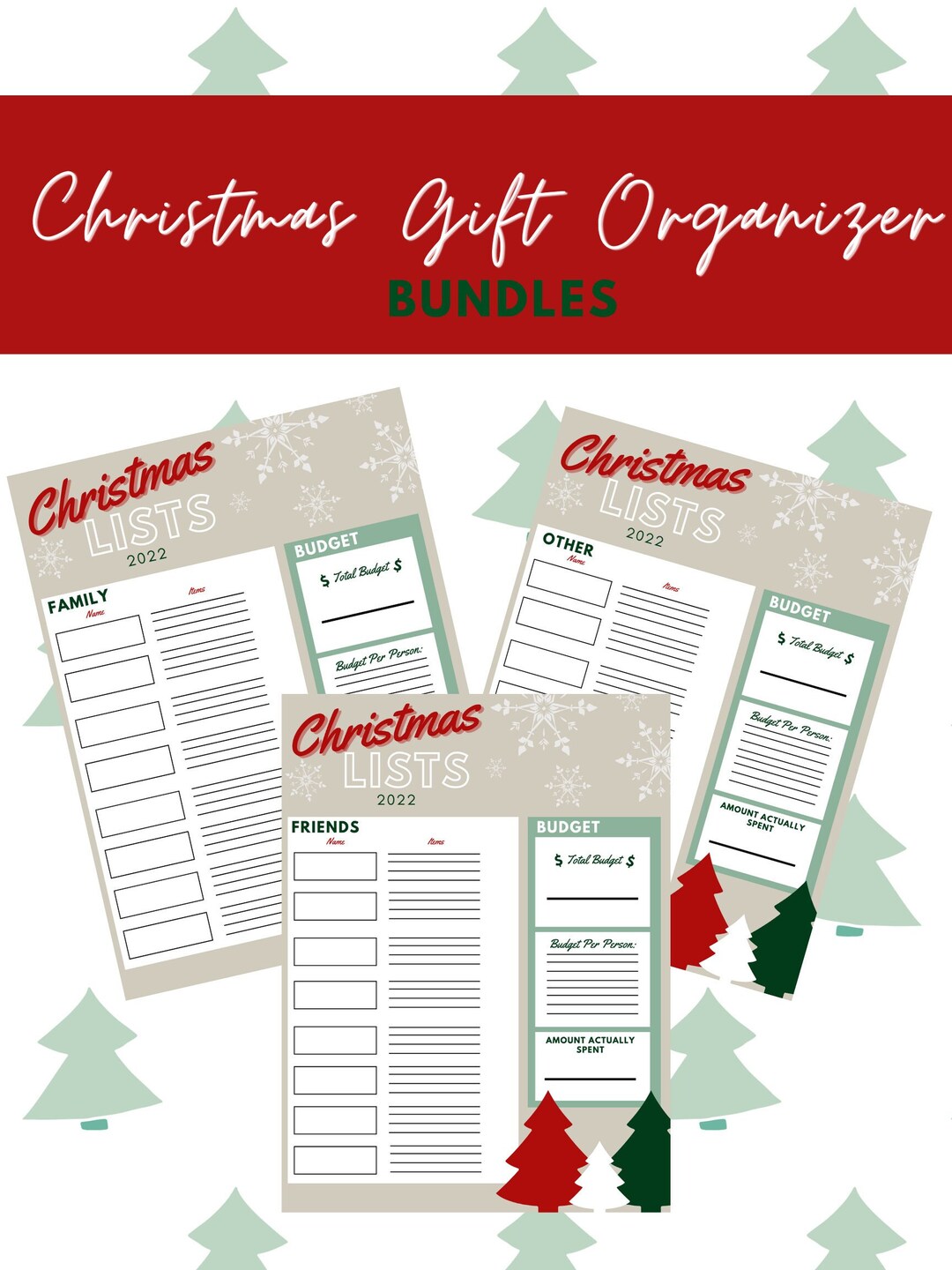 Christmas List Organizer - Etsy