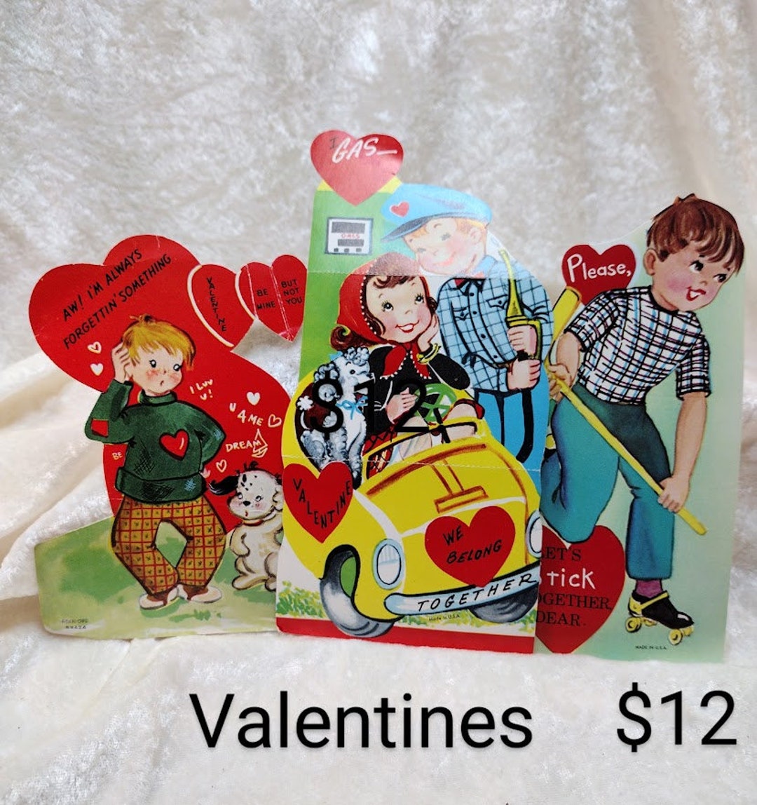 Valentines-day Card-vintage-1940-1950s, Fair Condition - Etsy
