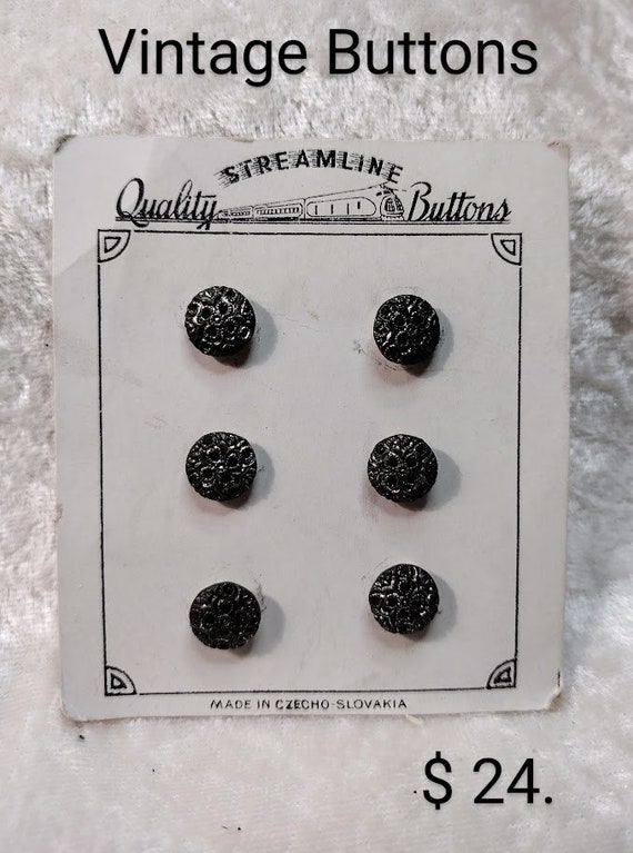 buttons vintage 1940s - Gem