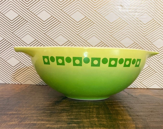 Vintage Pyrex Green Salad Bowl, Lime Green & Yellow Ombre Pyrex, Promo ...