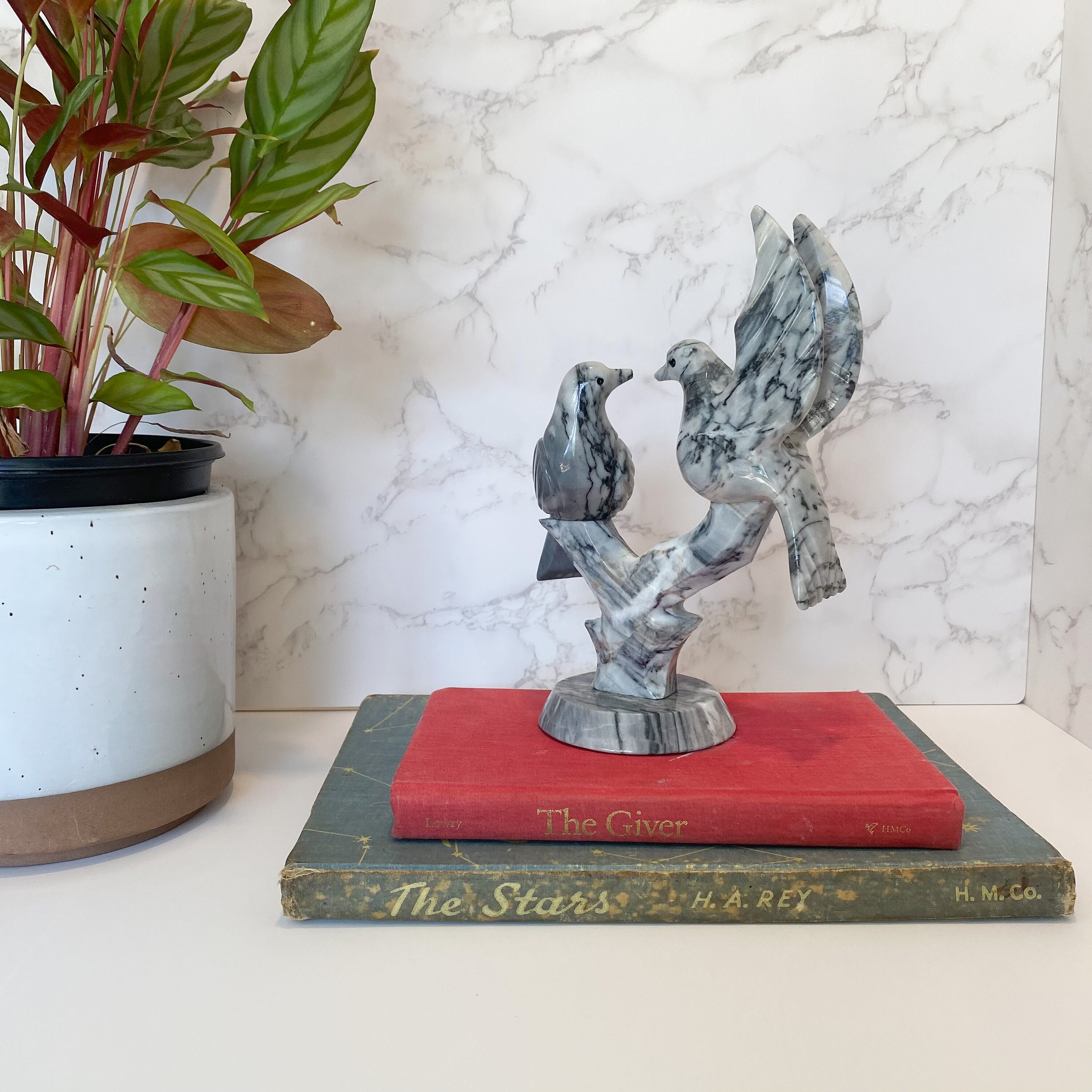 Marble Dove Figurine Vintage Bird Statue Carved Marble - Etsy