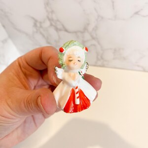 Napco Tiny Spaghetti Wreathed Kissing Angels, Vintage Christmas Angels ...