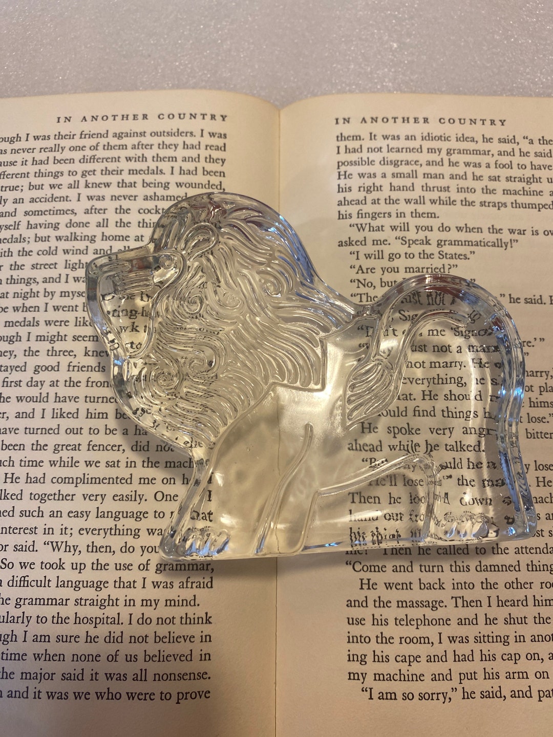 Vintage LION Paperweight Figurine Dansk Glasburk Crystal Zoo - Etsy