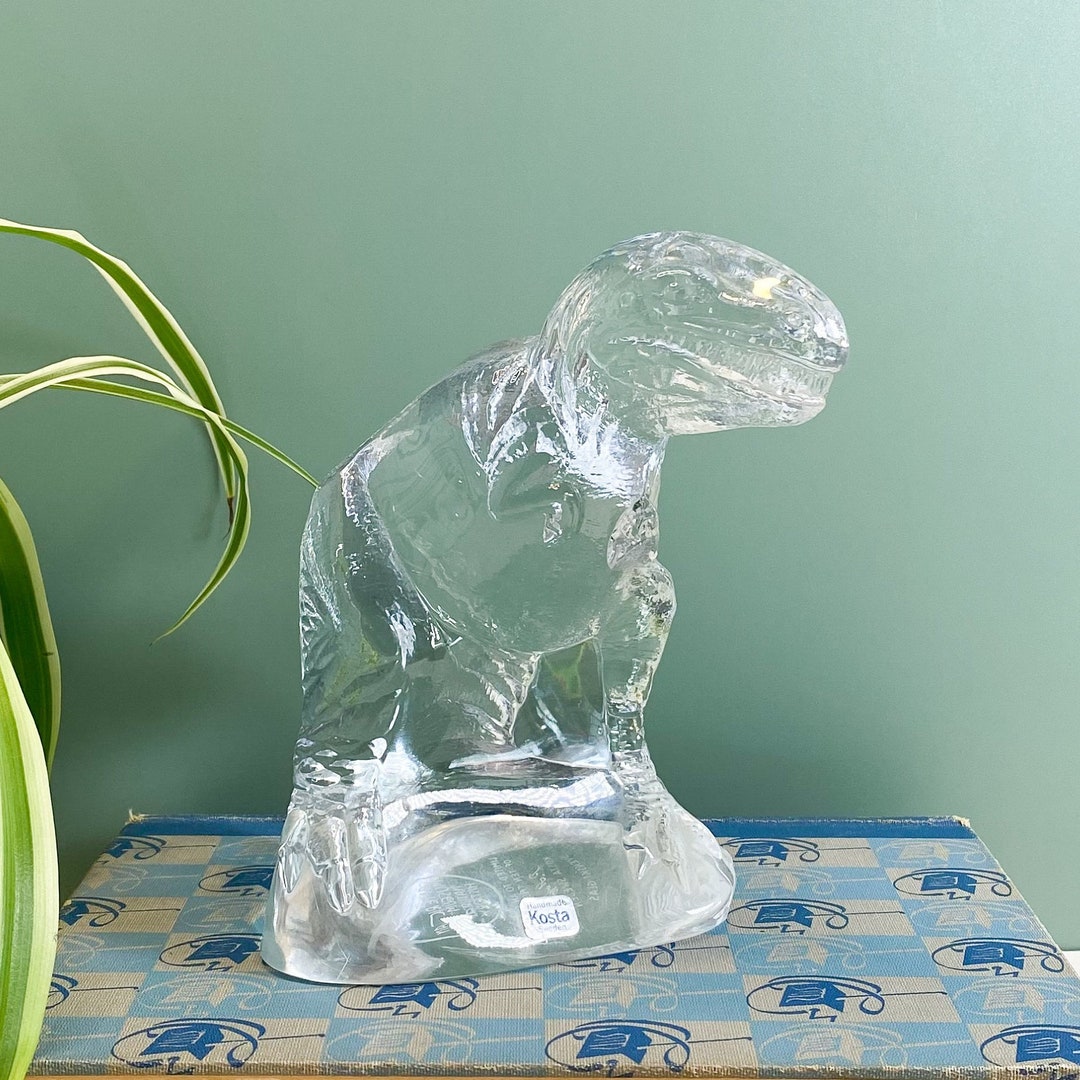 Vintage Kosta Crystal Tyrannosaurus Rex Statue: Paul Hoff Design - Etsy