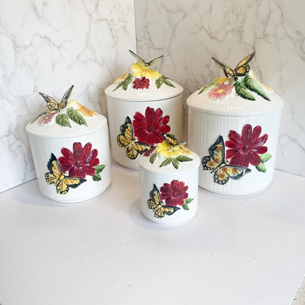 Butterfly Canisters - Etsy