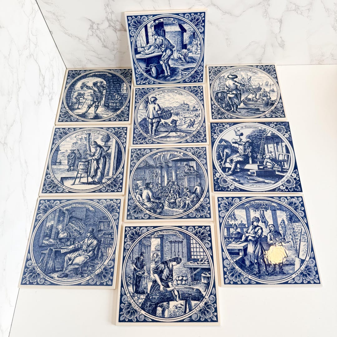 Choice of Collectible Vintage Delft Tiles, SOLD SEPARATELY, Delft Tile ...