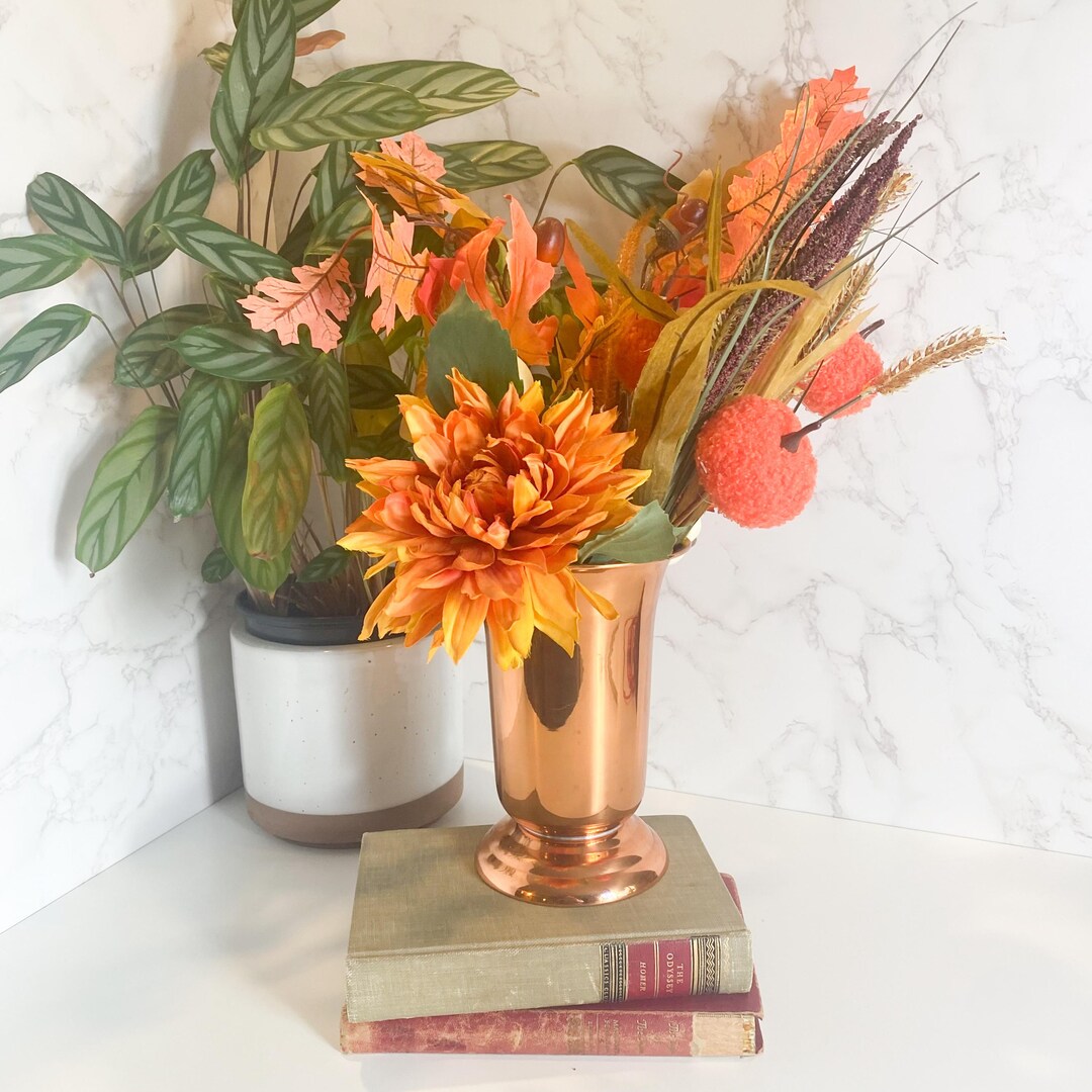 Vintage Copper Guild Copper Vase or Planter, Copper Vase With Flared ...