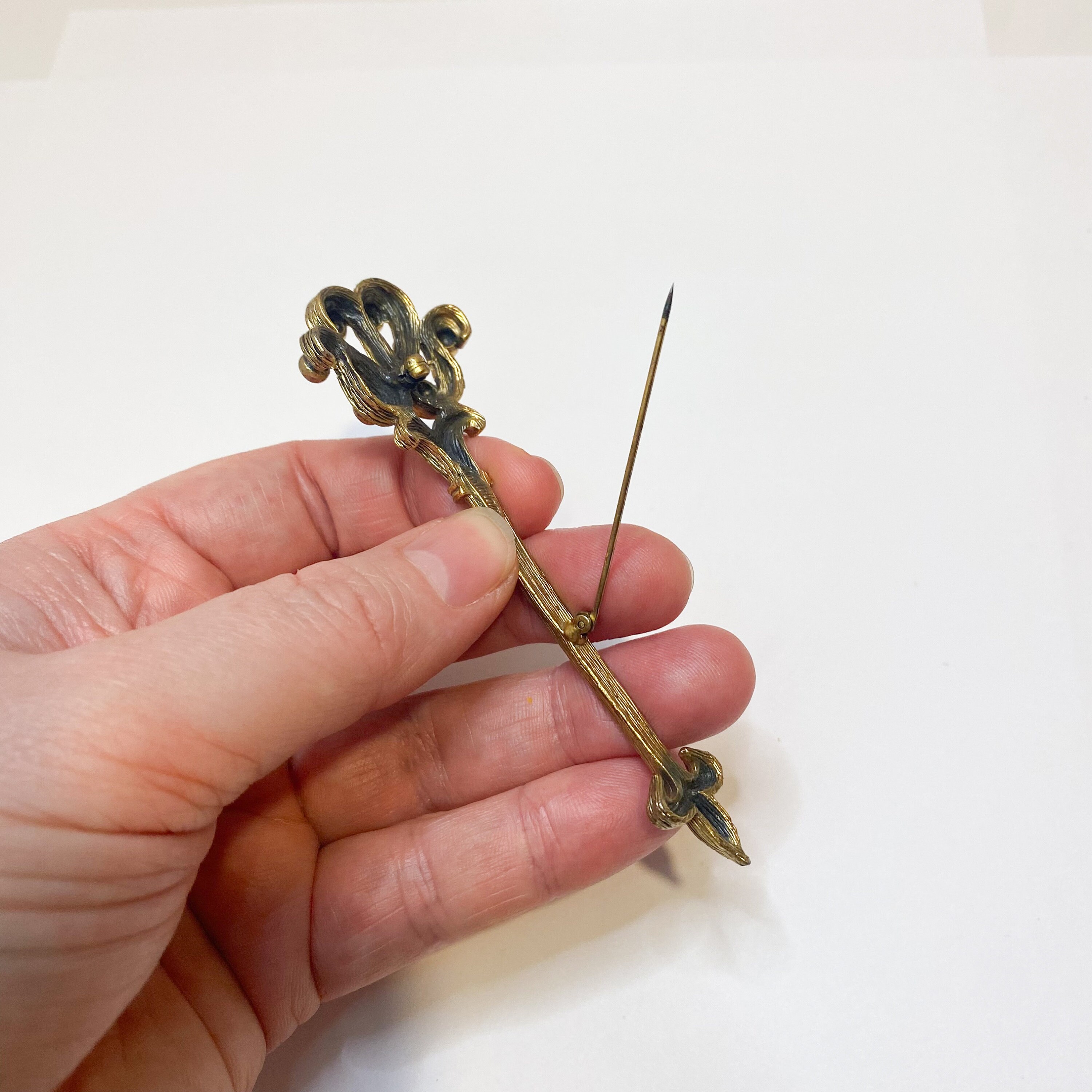 Vintage Italian Tortolani Brooch Pin, Fleur De Lis Pin, Scepter Pin ...