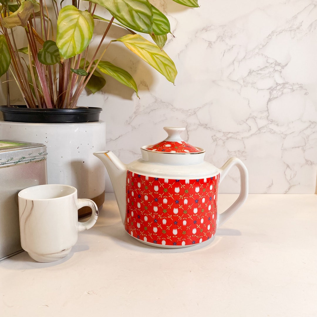 Vintage John Wagner & Sons Tulip Teapot: 50s Retro Kitchen Decor - Etsy