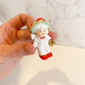 Napco Tiny Spaghetti Wreathed Kissing Angels, Vintage Christmas Angels ...