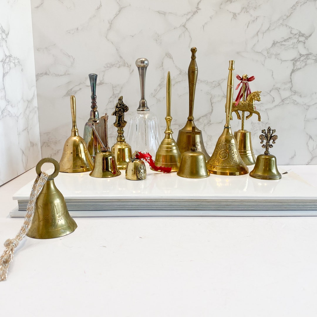 Vintage Brass & Silver Bells: Harp, Cross, Fleur De Lis, Rob Roy - Etsy
