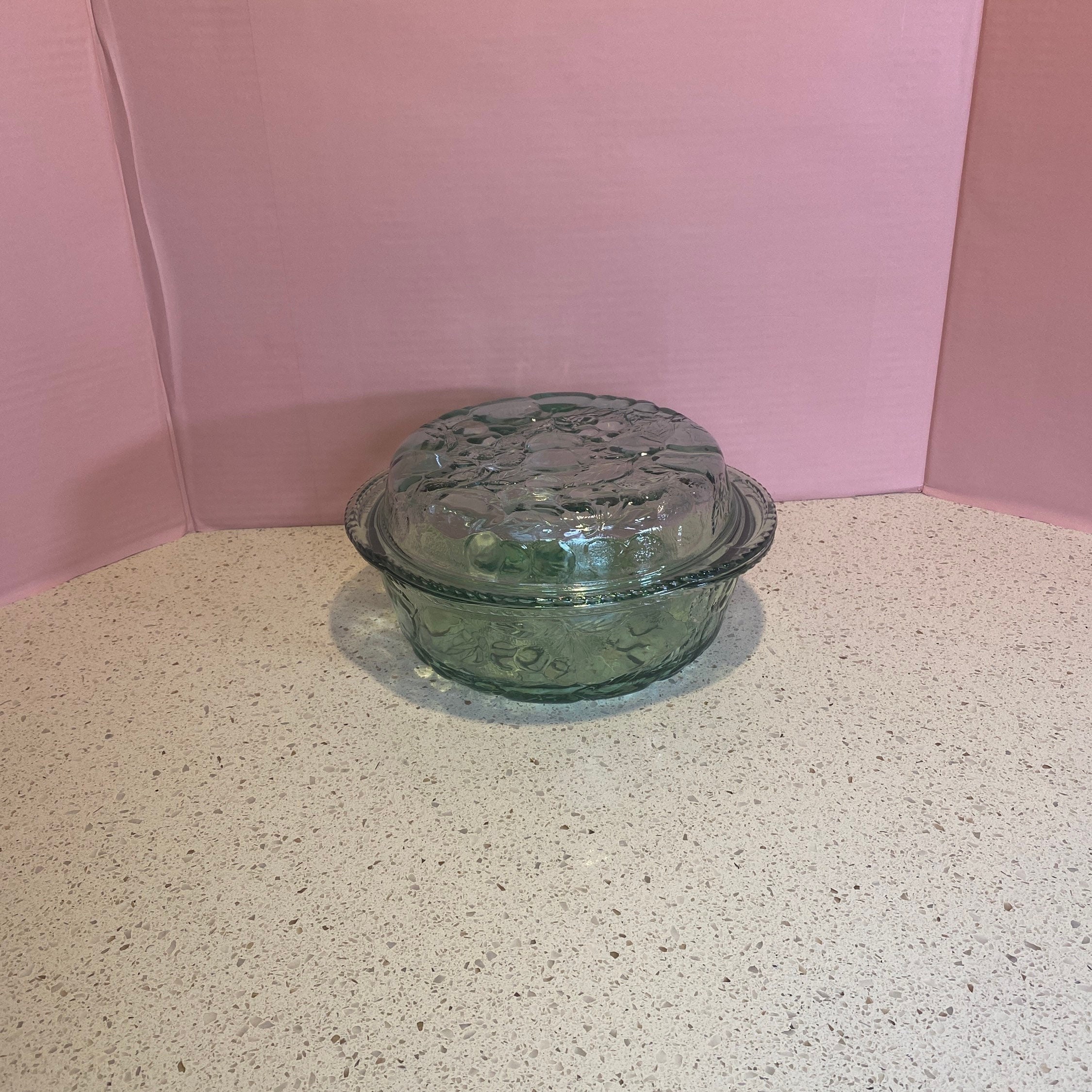 Vintage Libby Green Glass Casserole Dish Libby Orchard Dish - Etsy