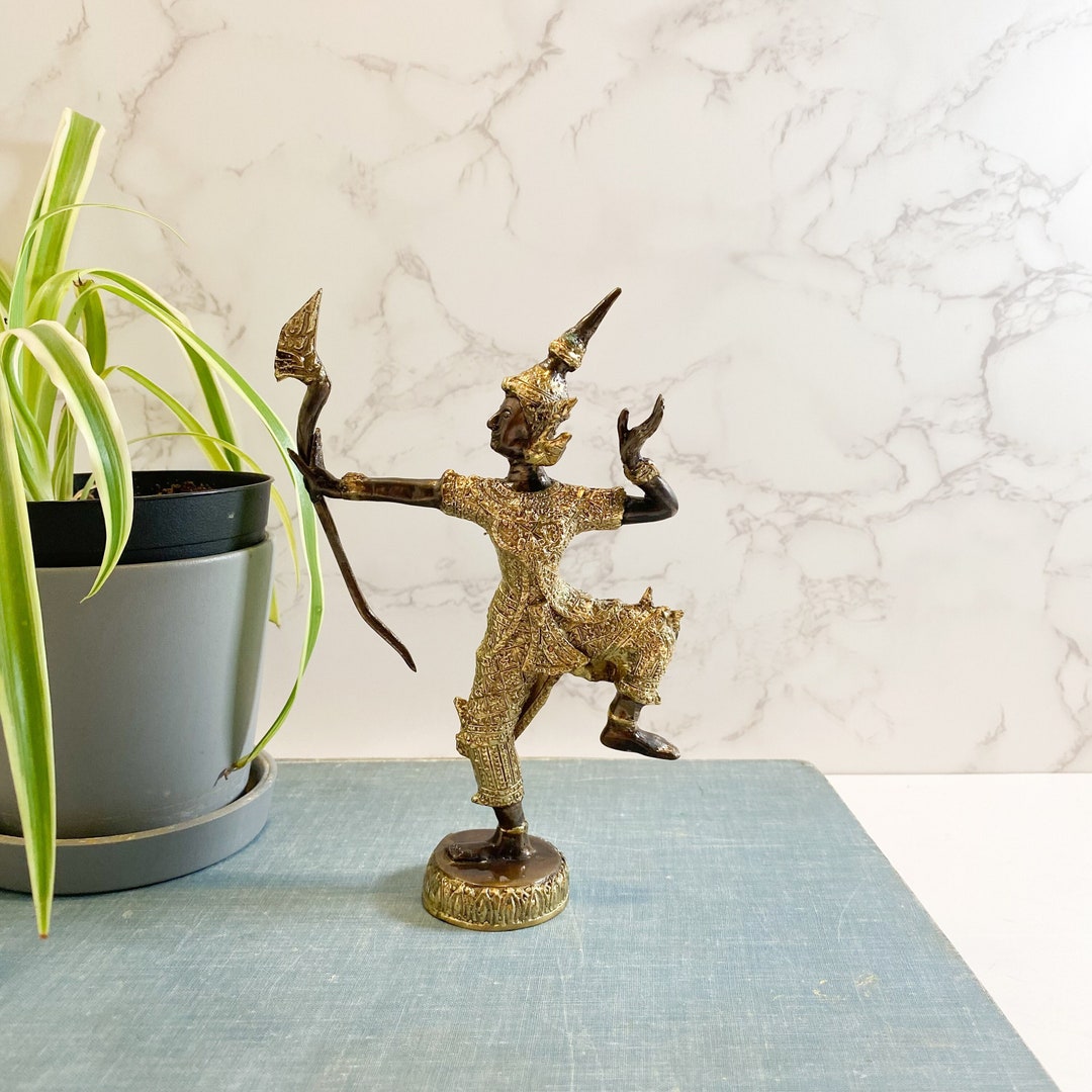 Thai Sculpture of Rama, Vintage Prince Rama Statue, Hindu Figurine ...