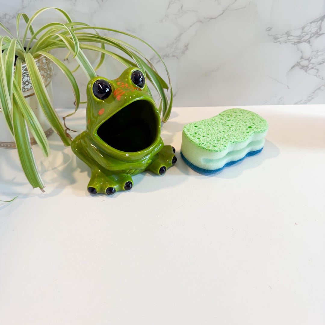 Vintage 1970s Ceramic Frog Sponge Holder: Retro Kitchen Decor - Etsy