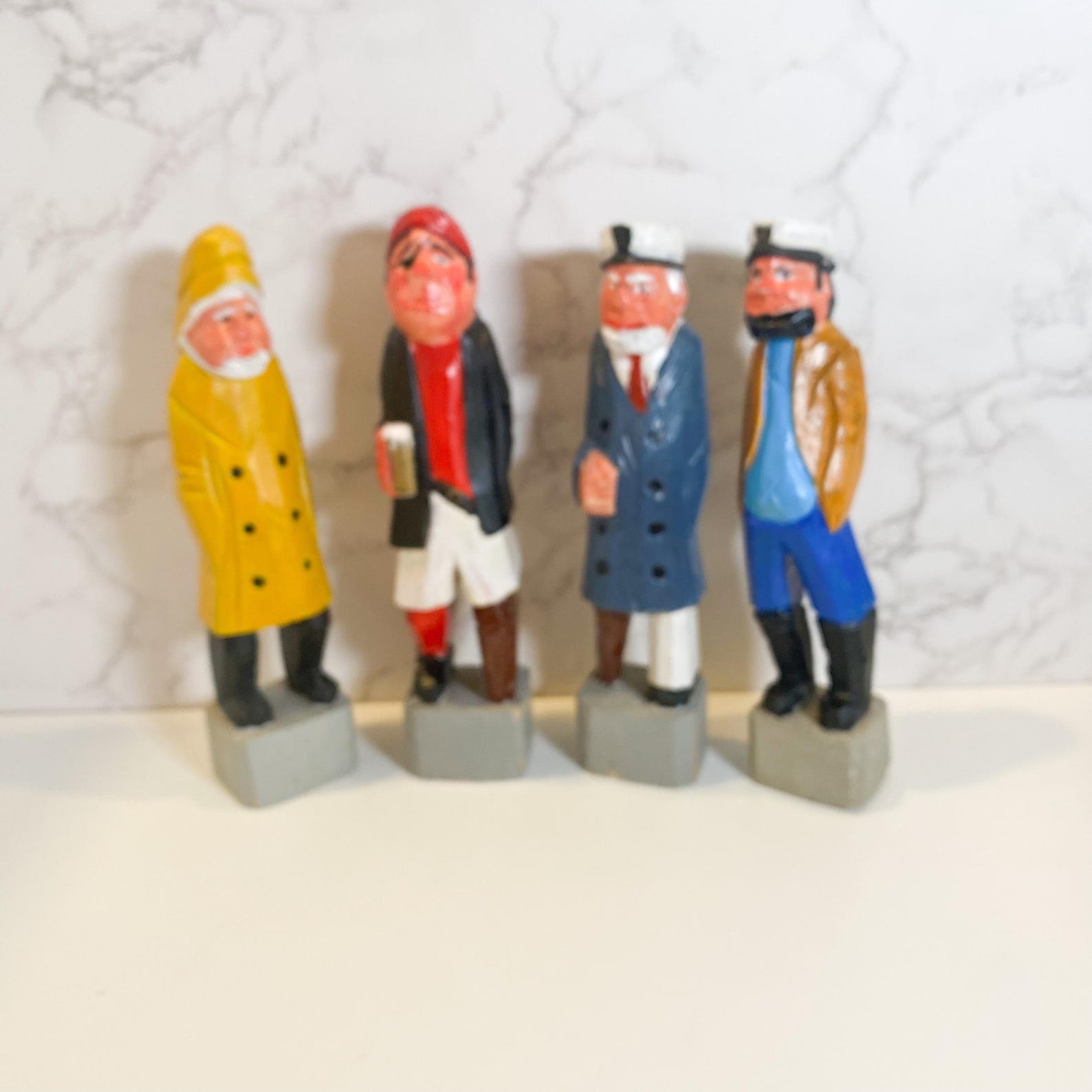 Choice of Vintage Hand Carved Wood Old Salt Figurine: Nautical Coastal ...