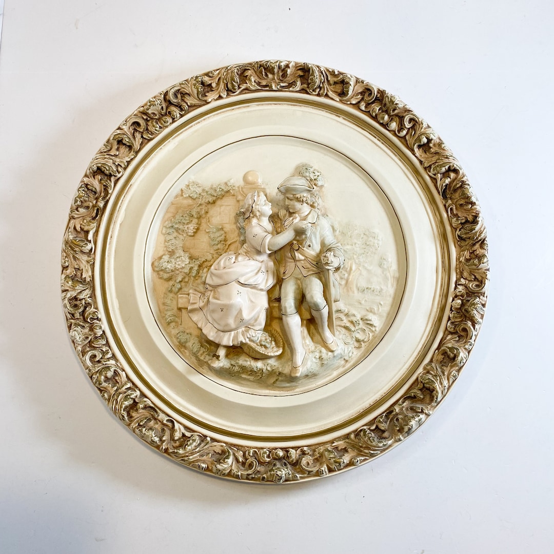 Romantic Chalk Ware Alexander Backer Co. NY Pottery Chalkware Wall ...