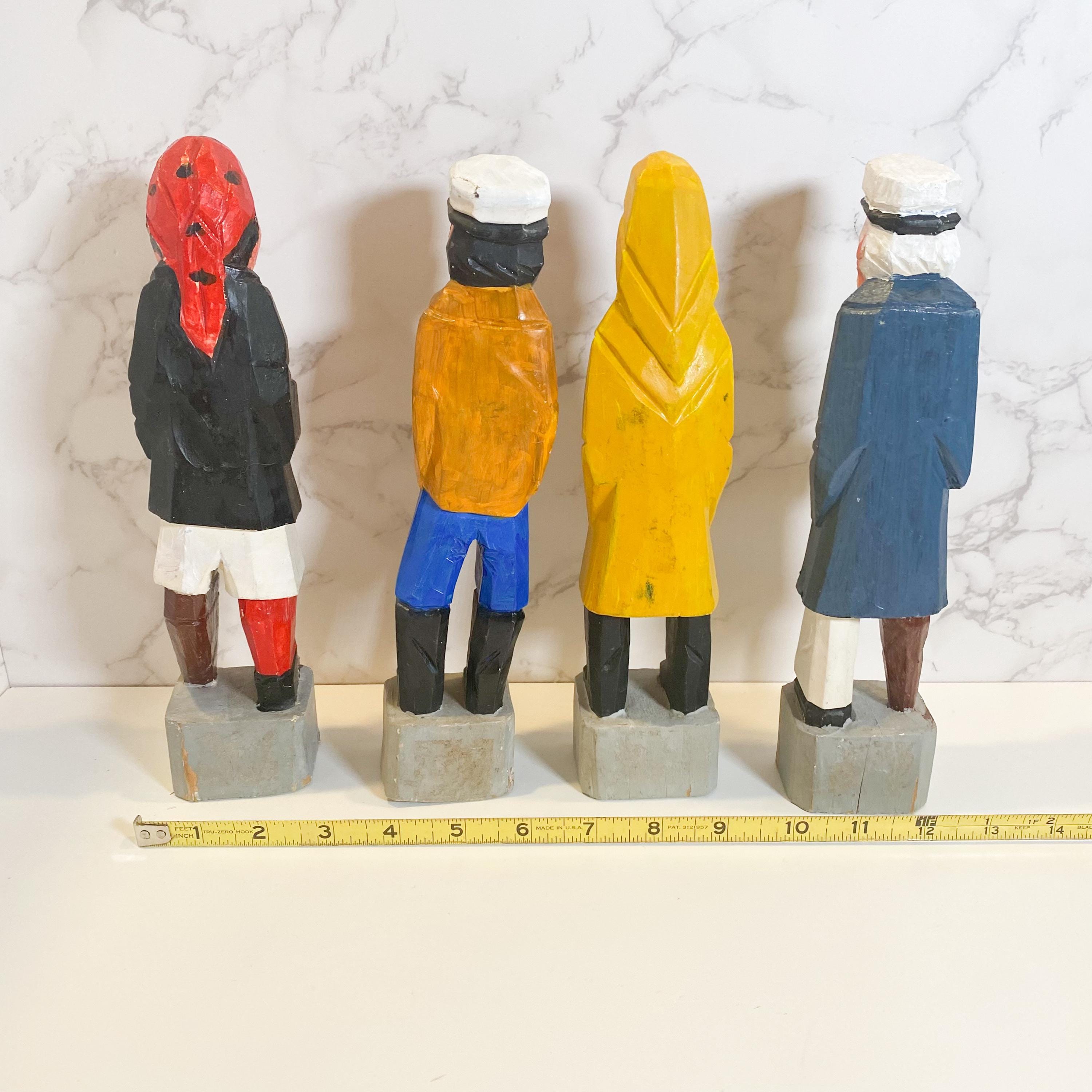 Choice of Vintage Hand Carved Wood Old Salt Figurine: Nautical Coastal ...