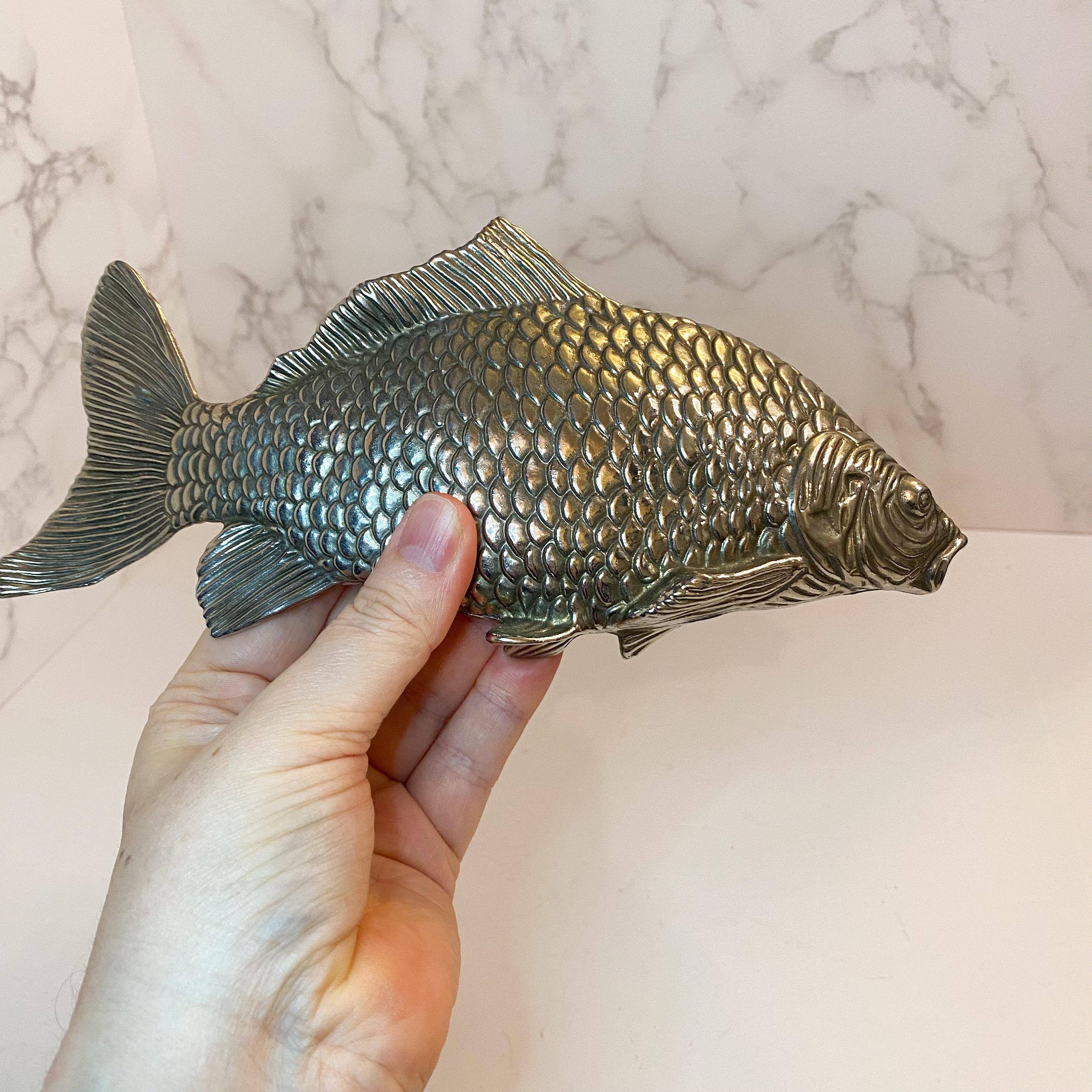 Silver Fish Paperweight, Vintage Italian Fish, Envelope Holder, Napkin ...