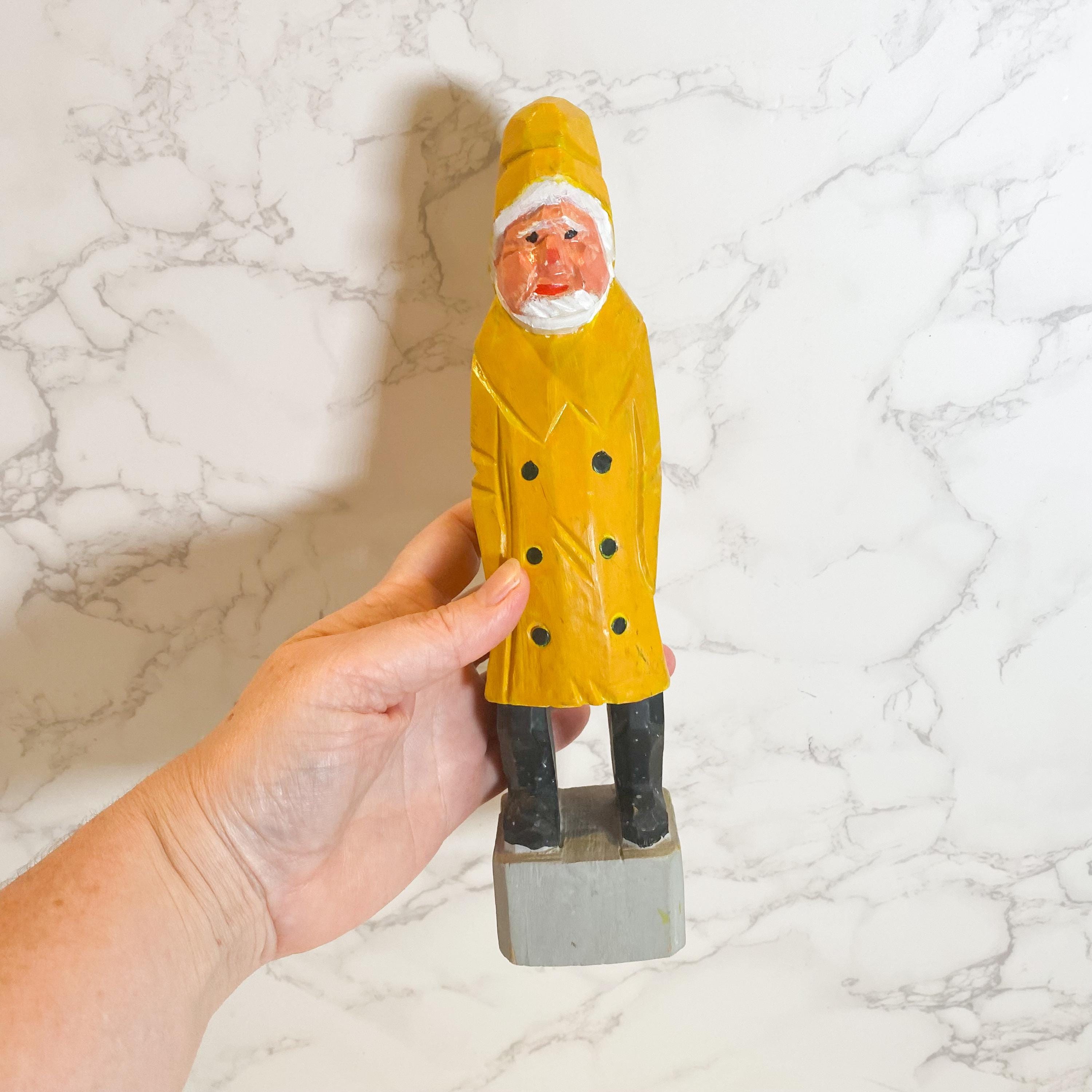 Choice of Vintage Hand Carved Wood Old Salt Figurine: Nautical Coastal ...