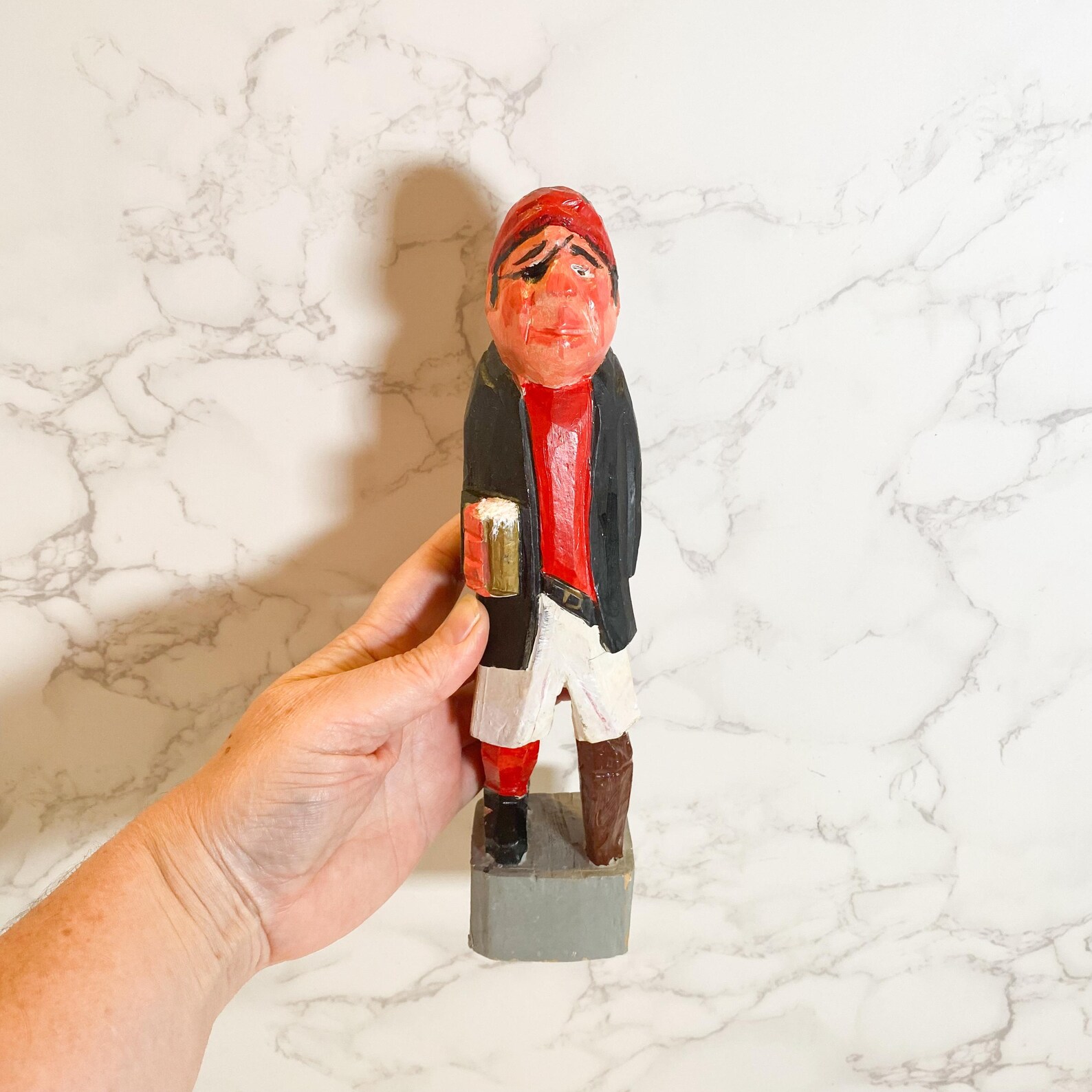 Choice of Vintage Hand Carved Wood Old Salt Figurine: Nautical Coastal ...