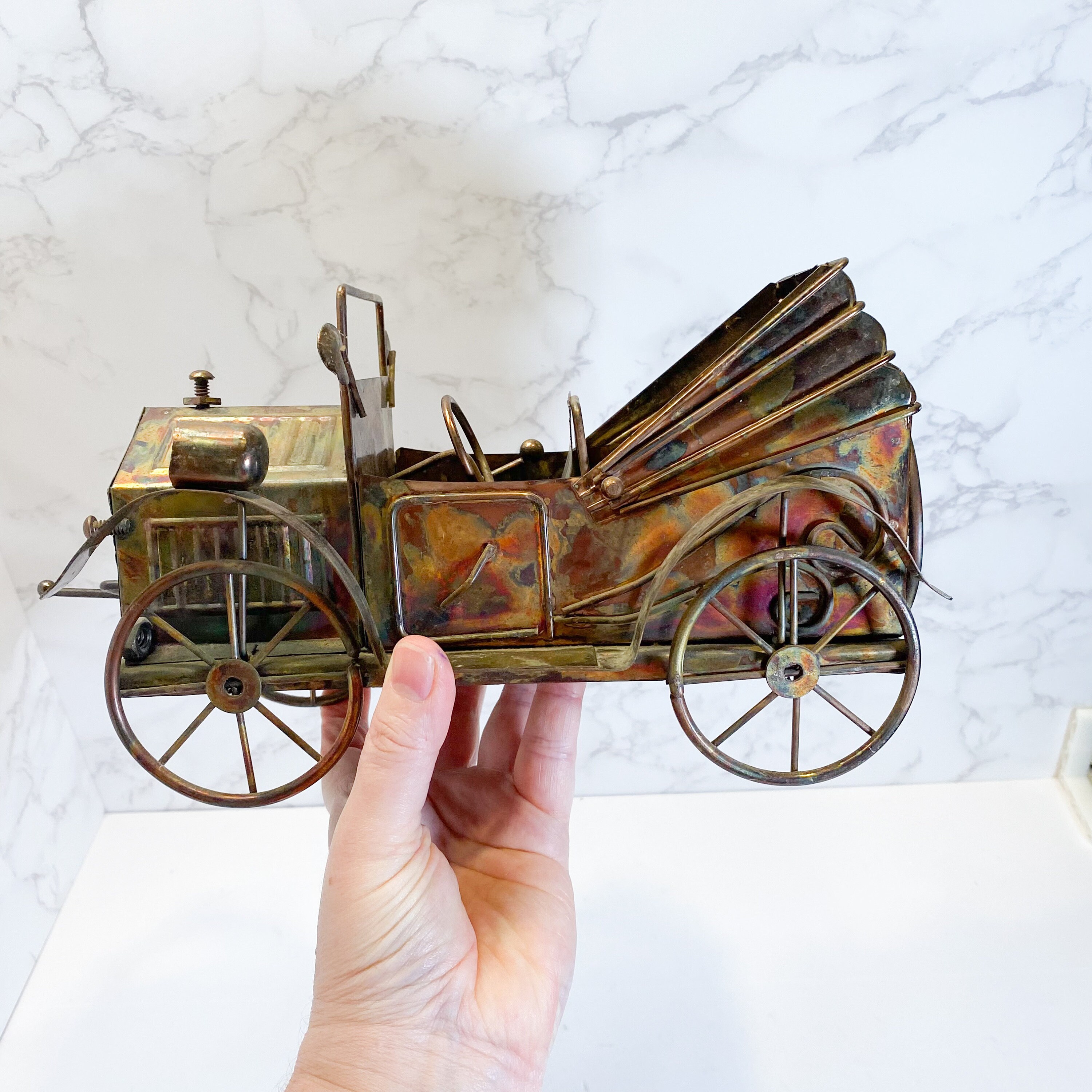 Copper T Ford Music Box, Vintage Jalopy Car Music Box, Antique Car ...