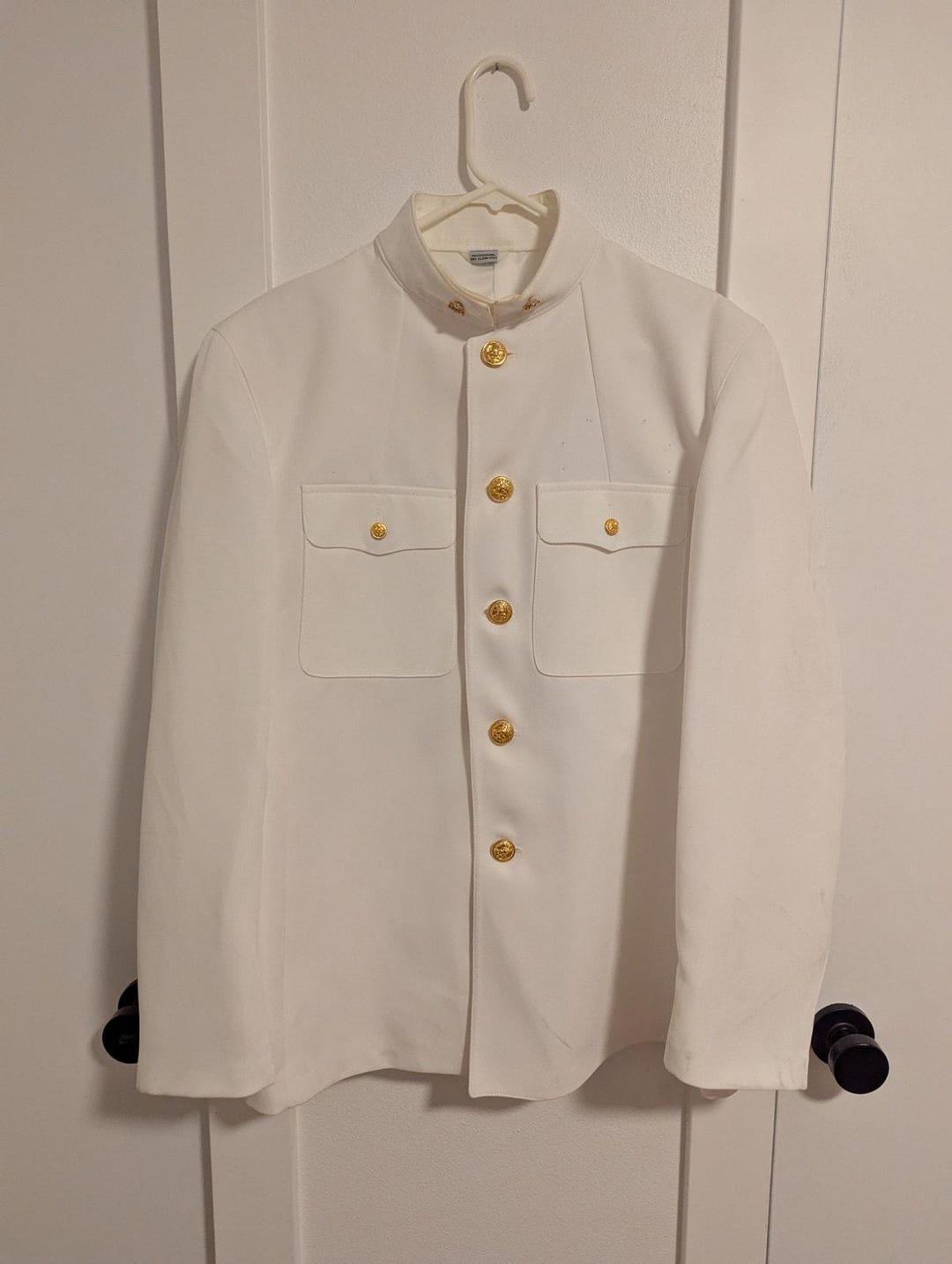 Vintage US Navy White Uniform Jacket Coat 48 Reg - Etsy