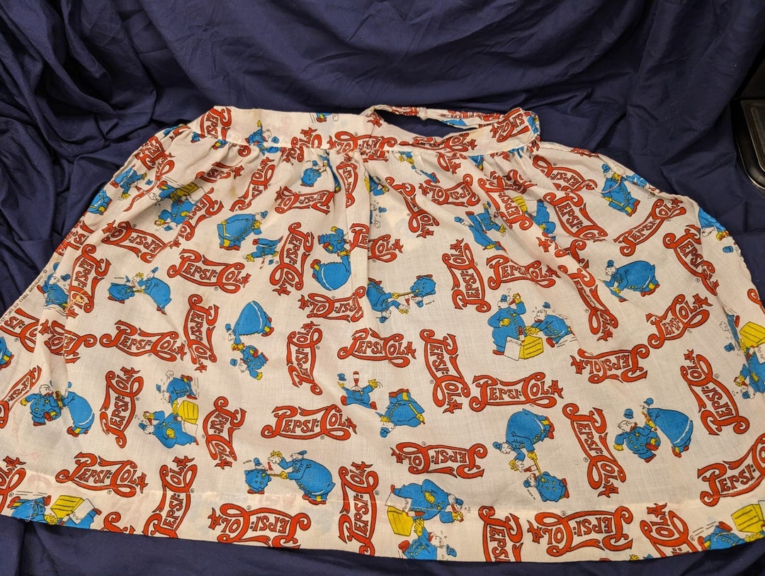 Vintage Pepsi Cola Apron Made From Pepsi and Pete Cop Fabric - Etsy