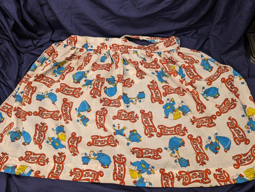 Vintage Pepsi Cola Apron Made From Pepsi and Pete Cop Fabric - Etsy