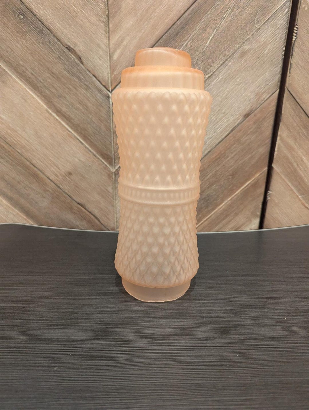 Vintage Pink Frosted Bullet Torpedo Glass Lamp Shade - Etsy
