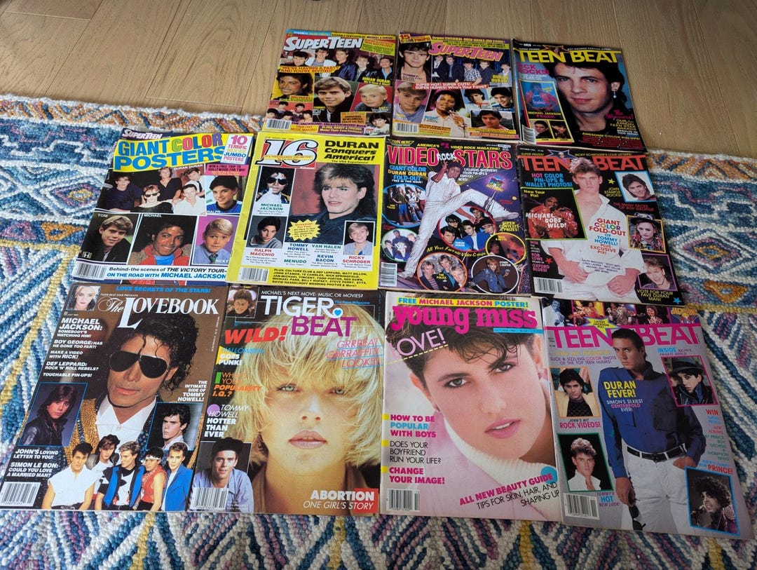 Vintage Set of 11 Teen Magazines 1980s Tiger Beat Teen Beat Superteen ...