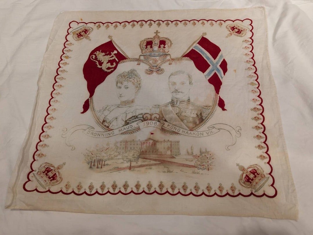 Antique King Haakon Queen Maud of Norway Coronation Souvenir - Etsy