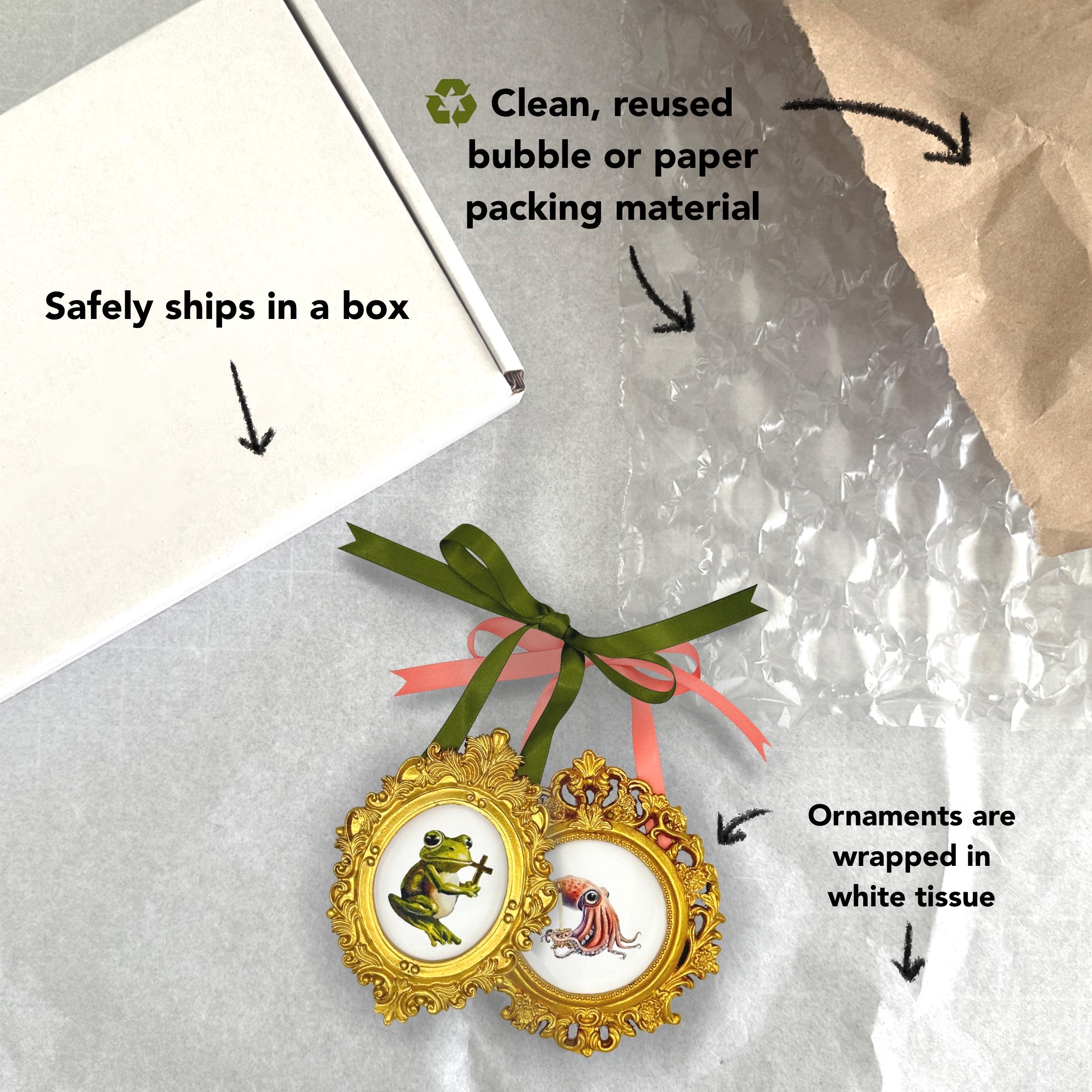 Holy Fox Ornament, Fox Art, Tiny Wall Art, Weirdcore Ornament, Funny ...