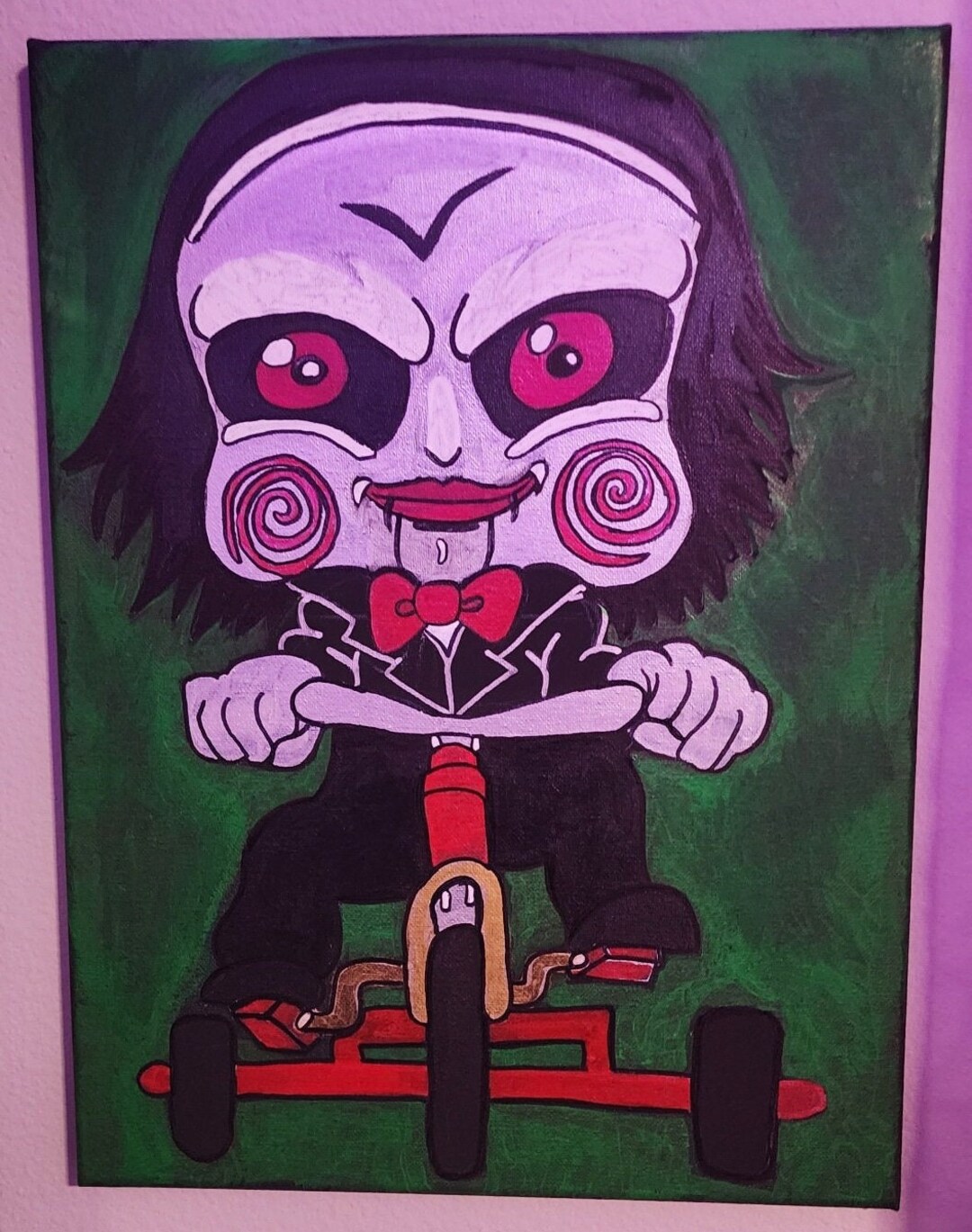 Billy Saw Black Canvas Original Art Piece - Etsy