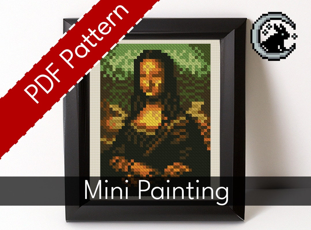 Mini Mona Lisa Cross Stitch Pattern Art Masterpieces - Etsy