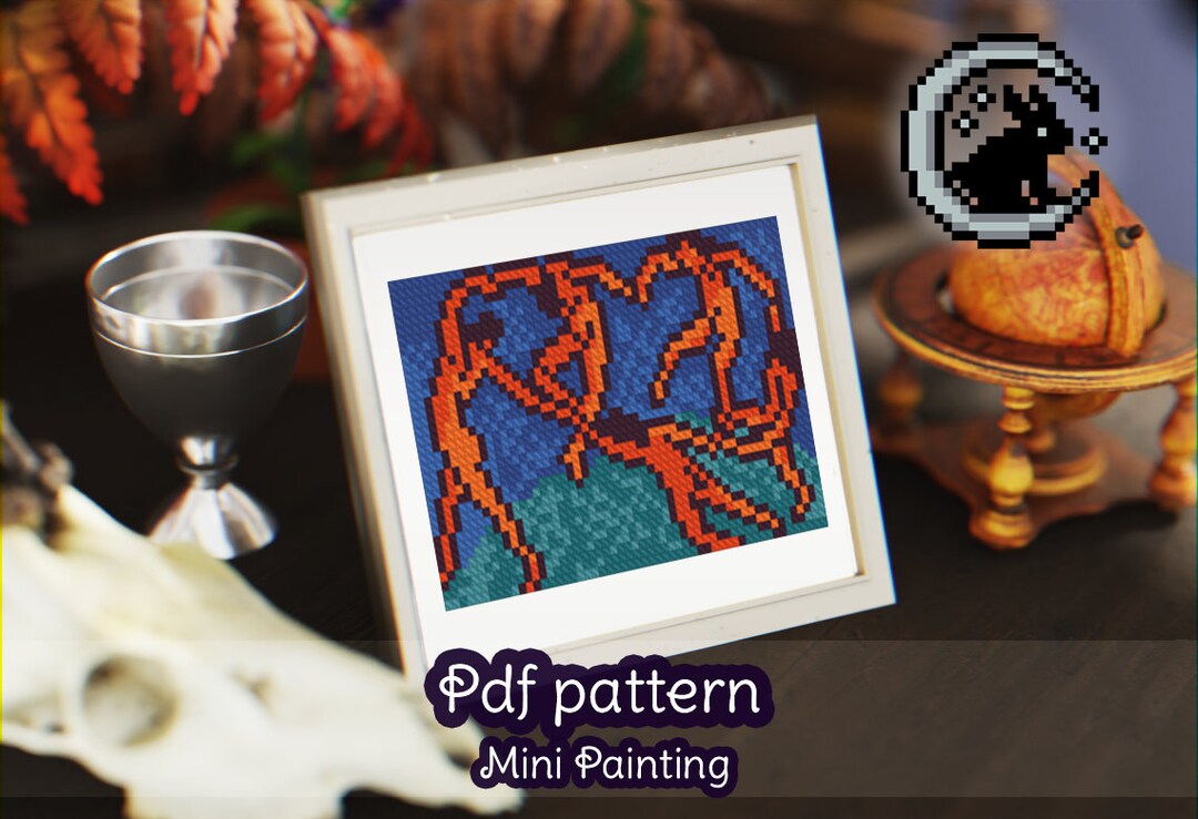 Mini Cross Stitch Pattern - La Danse - Dance II - Small Paintings ...